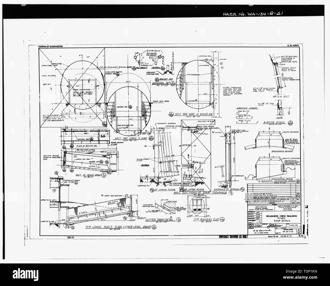 Photocopy of engineering drawing, April 10, 1958 (original drawing ...