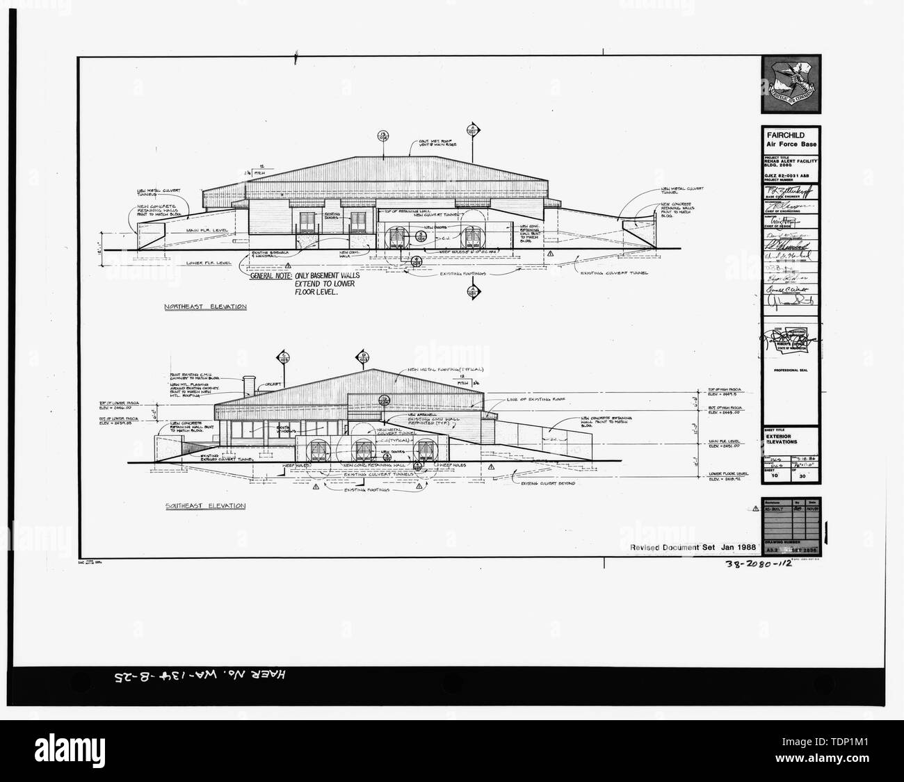 Photocopy of engineering drawing, January, 1988 (original drawing ...