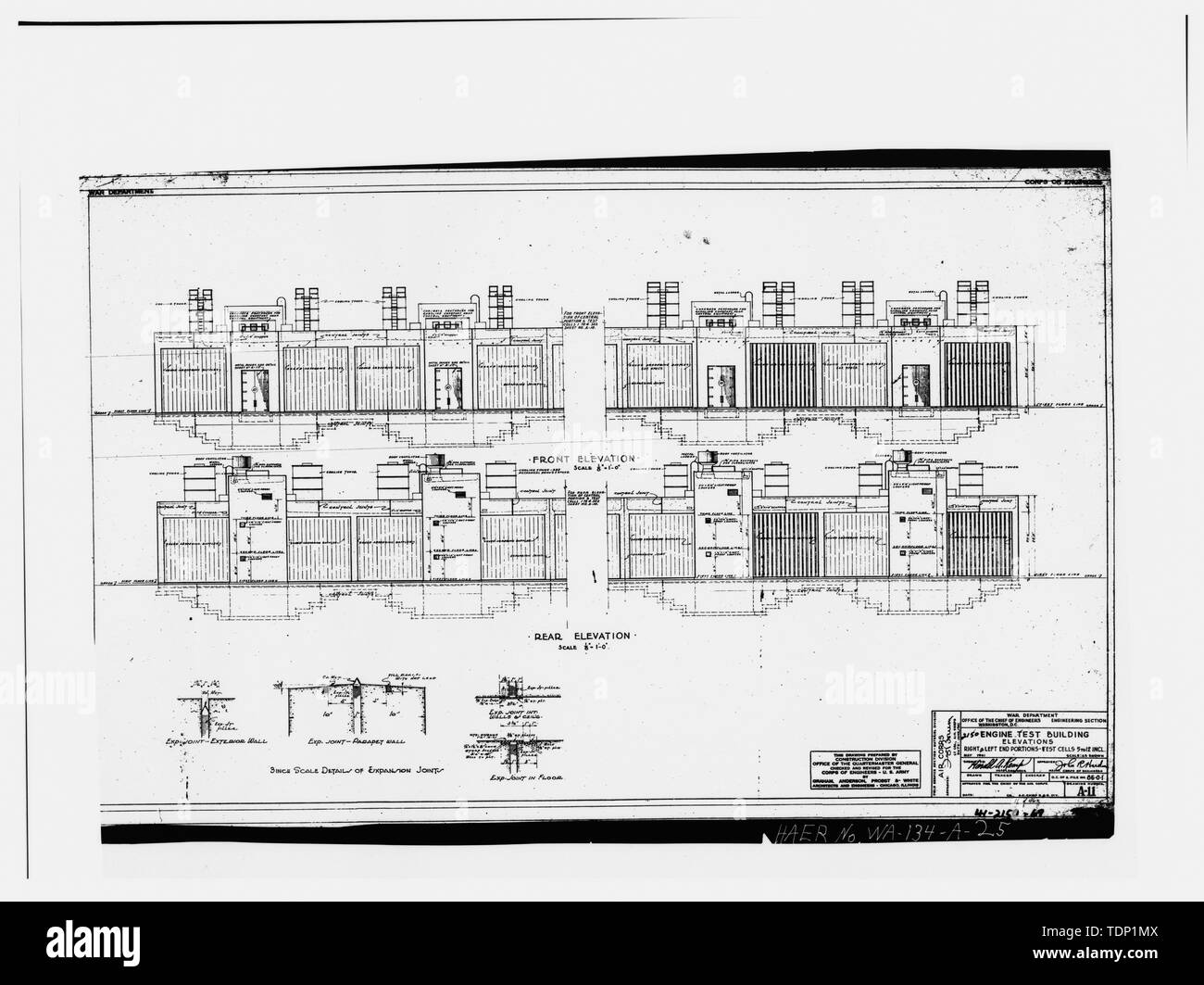 Photocopy of engineering drawing, May, 1941 (original drawing located ...