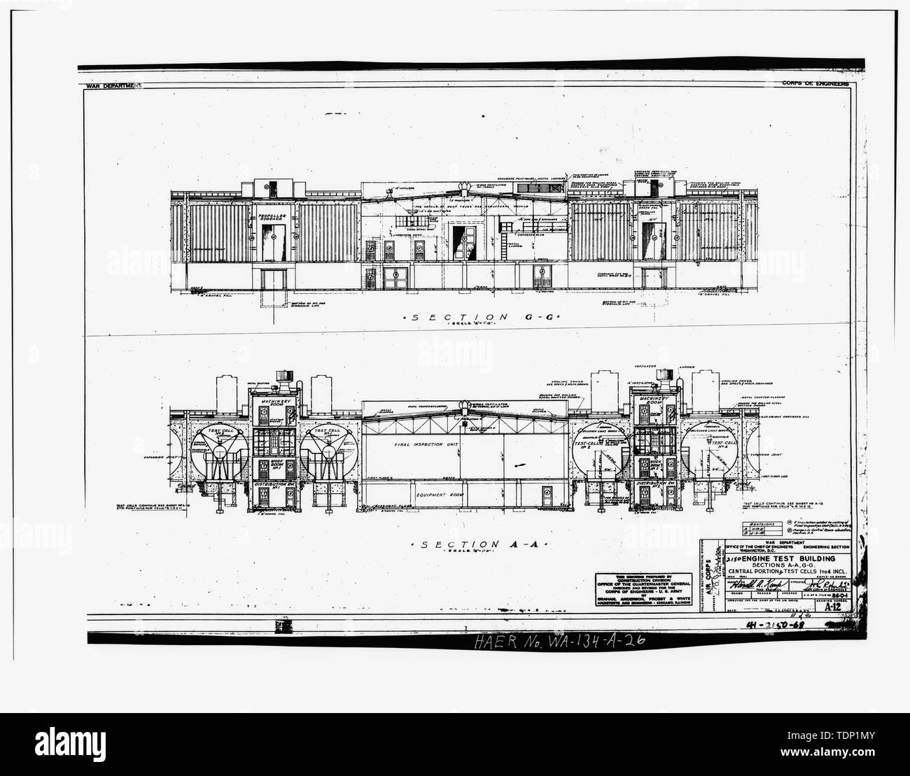 Photocopy of engineering drawing, May, 1941 (original drawing located ...