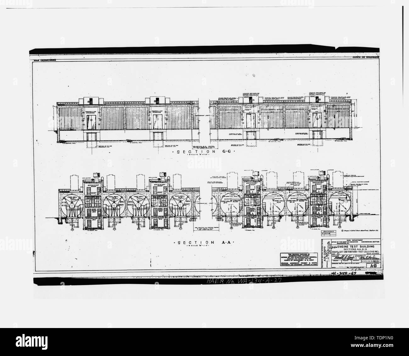 Photocopy of engineering drawing, May, 1941 (original drawing located ...