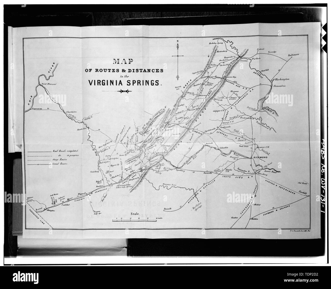 Map of white sulphur springs Black and White Stock Photos & Images - Alamy