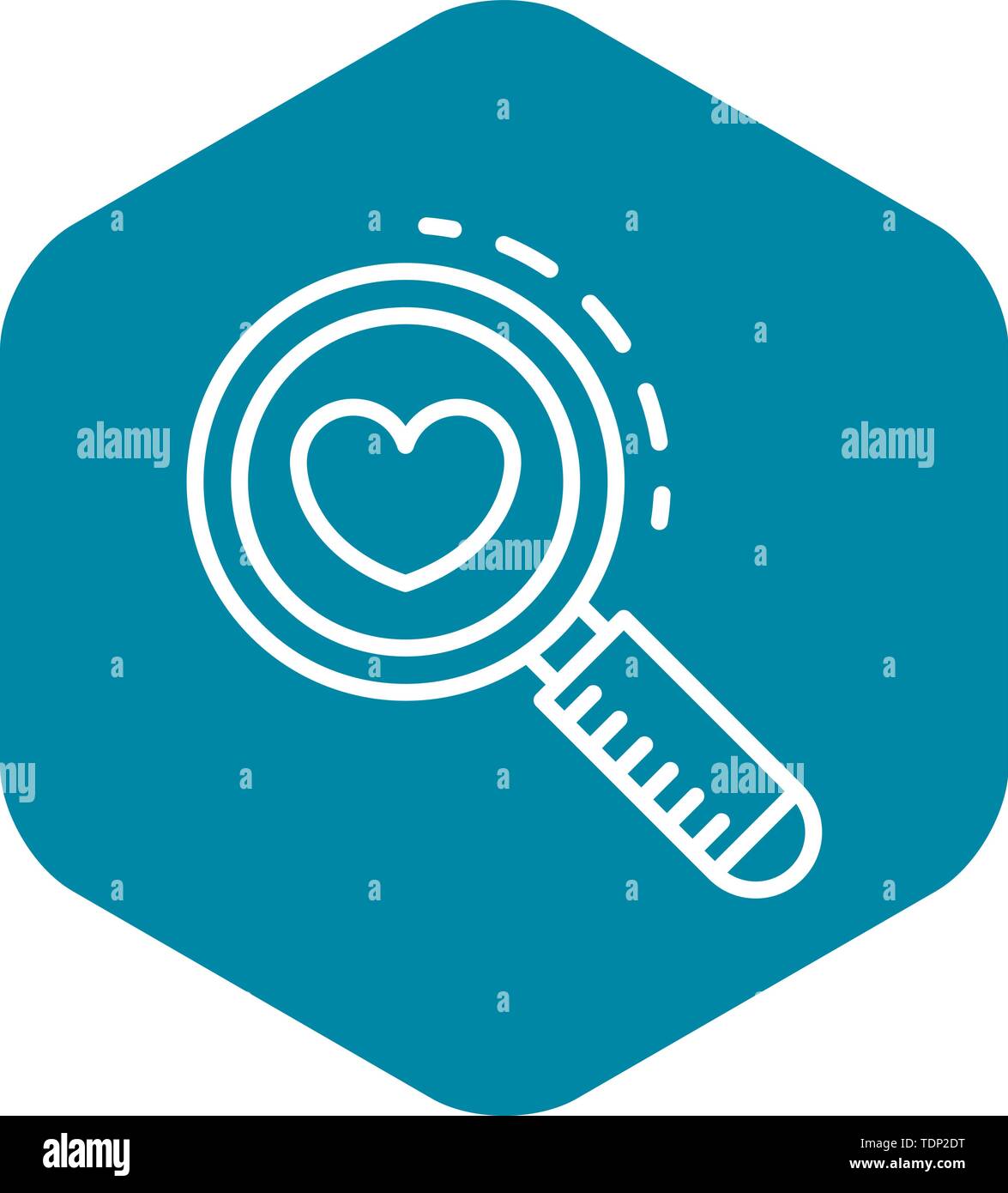 Search heart like icon, outline style Stock Vector Image & Art - Alamy