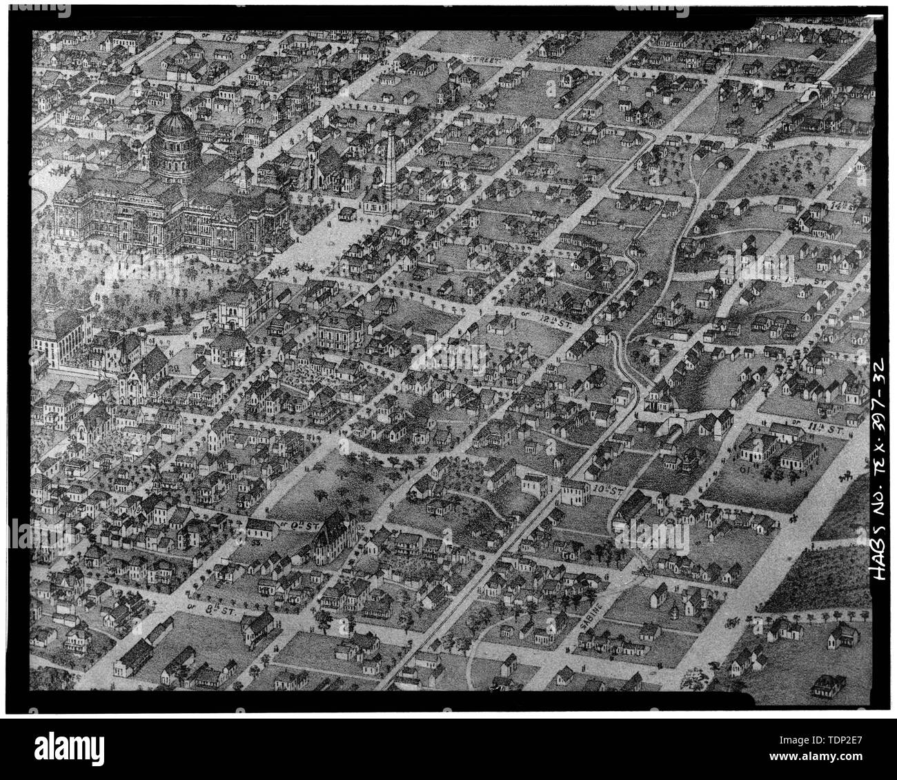 Map of austin 1887 hi-res stock photography and images - Alamy