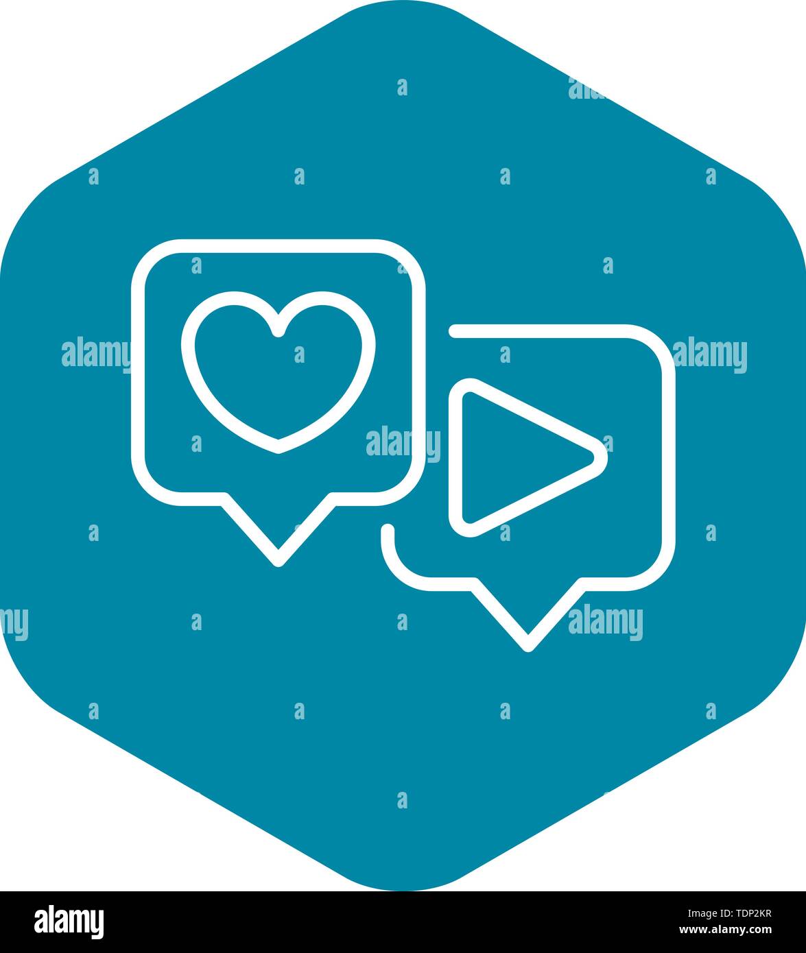 Like play bubbles icon, outline style Stock Vector Image & Art - Alamy