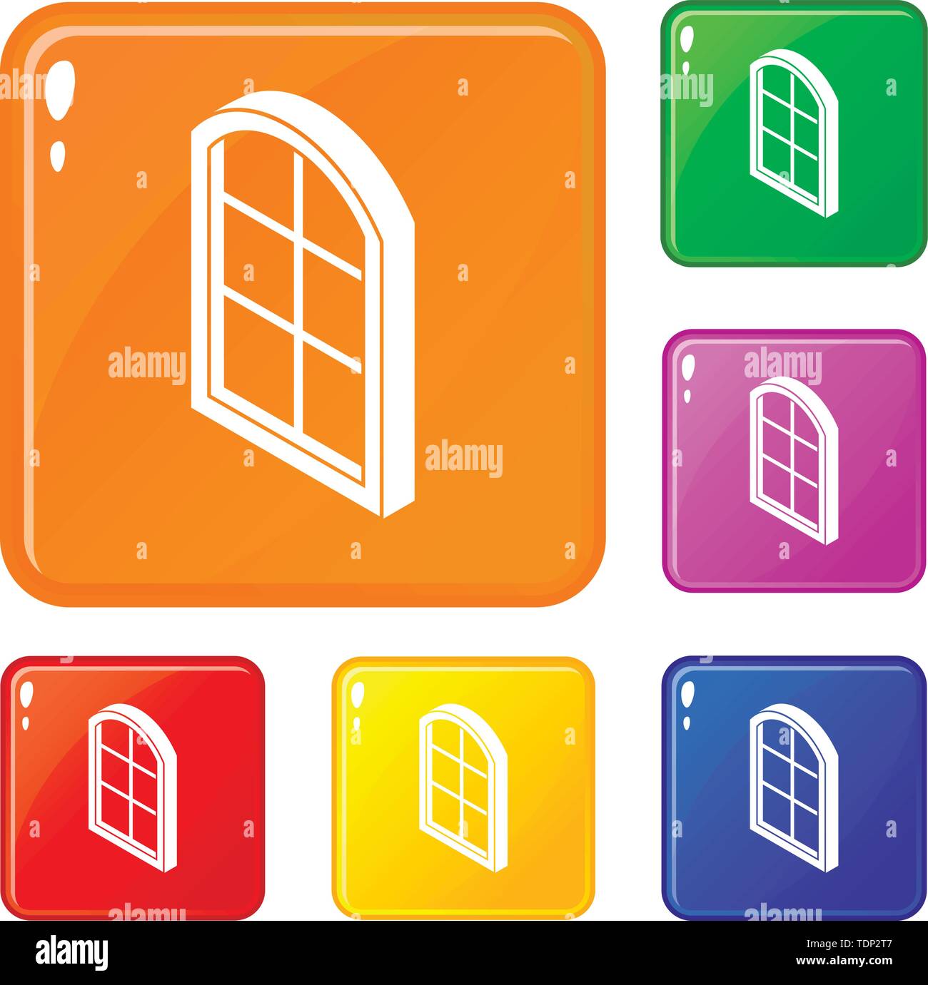 Close window frame icons set vector color Stock Vector Image & Art - Alamy