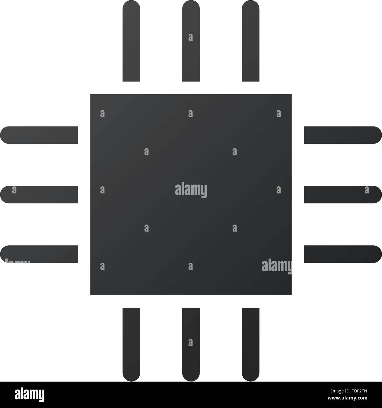 Microchip Icon Cpu Central Processing Unit Computer Processor Chip