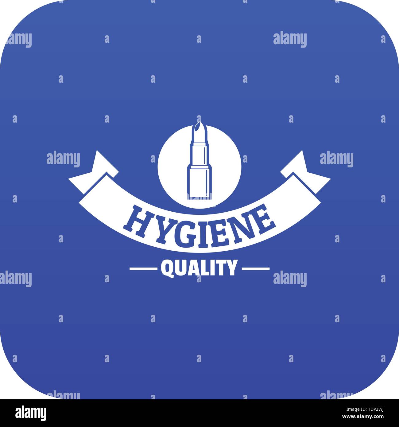 Hygiene lipstick icon blue vector Stock Vector Image & Art - Alamy