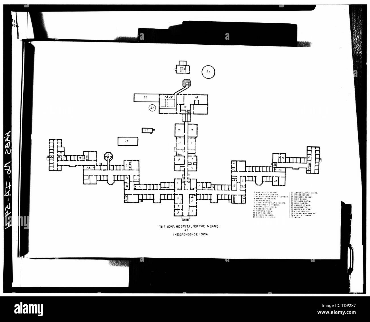 Photocopy of measured drawing ca. 1891 FLOOR PLAN OF MAIN FLOOR - Iowa ...