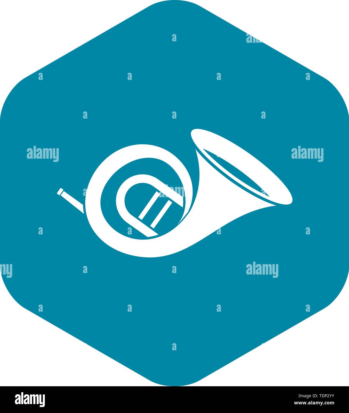 French horn icon, simple style Stock Vector Image & Art - Alamy