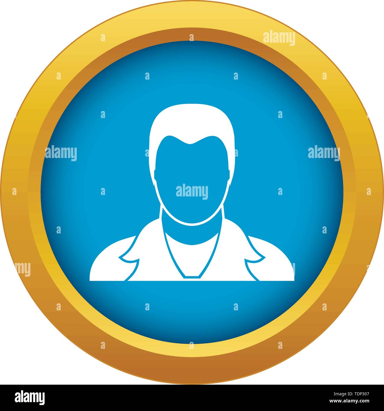 User icon blue vector isolated Stock Vector Image & Art - Alamy