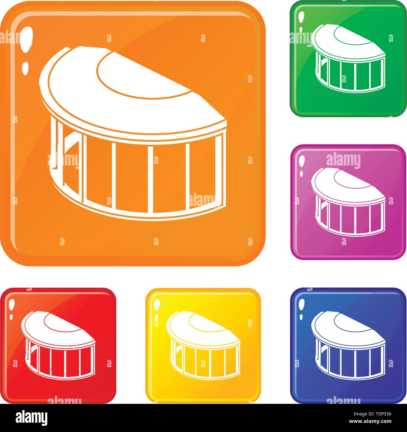 Window frame icons set vector color Stock Vector Image & Art - Alamy