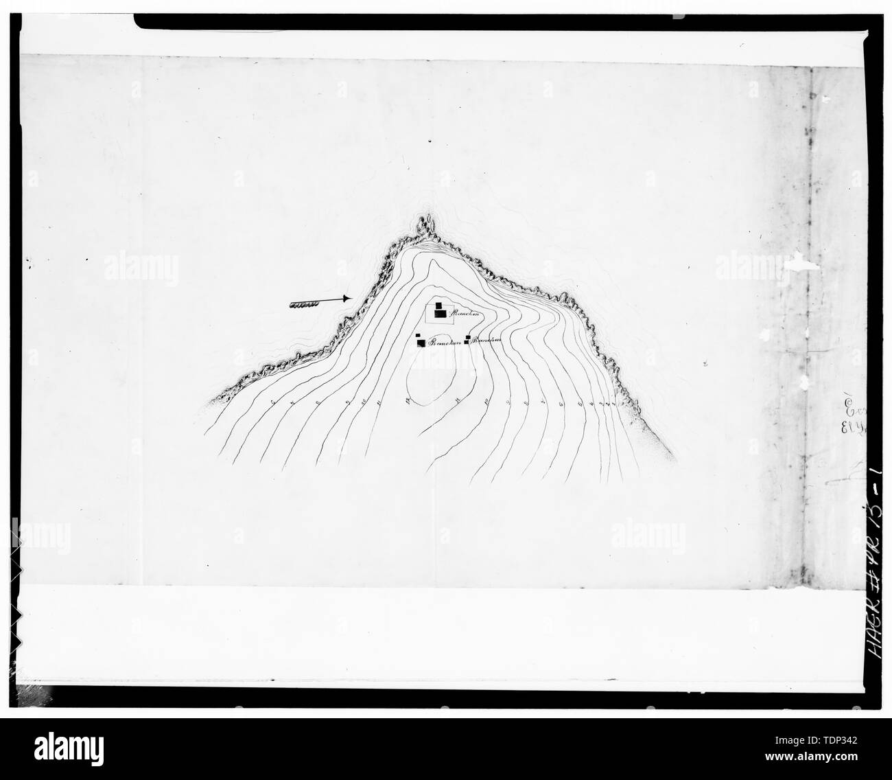 Photocopy of measured drawing, ca. 1894; ORIGINAL SITE PLAN - Faro de ...