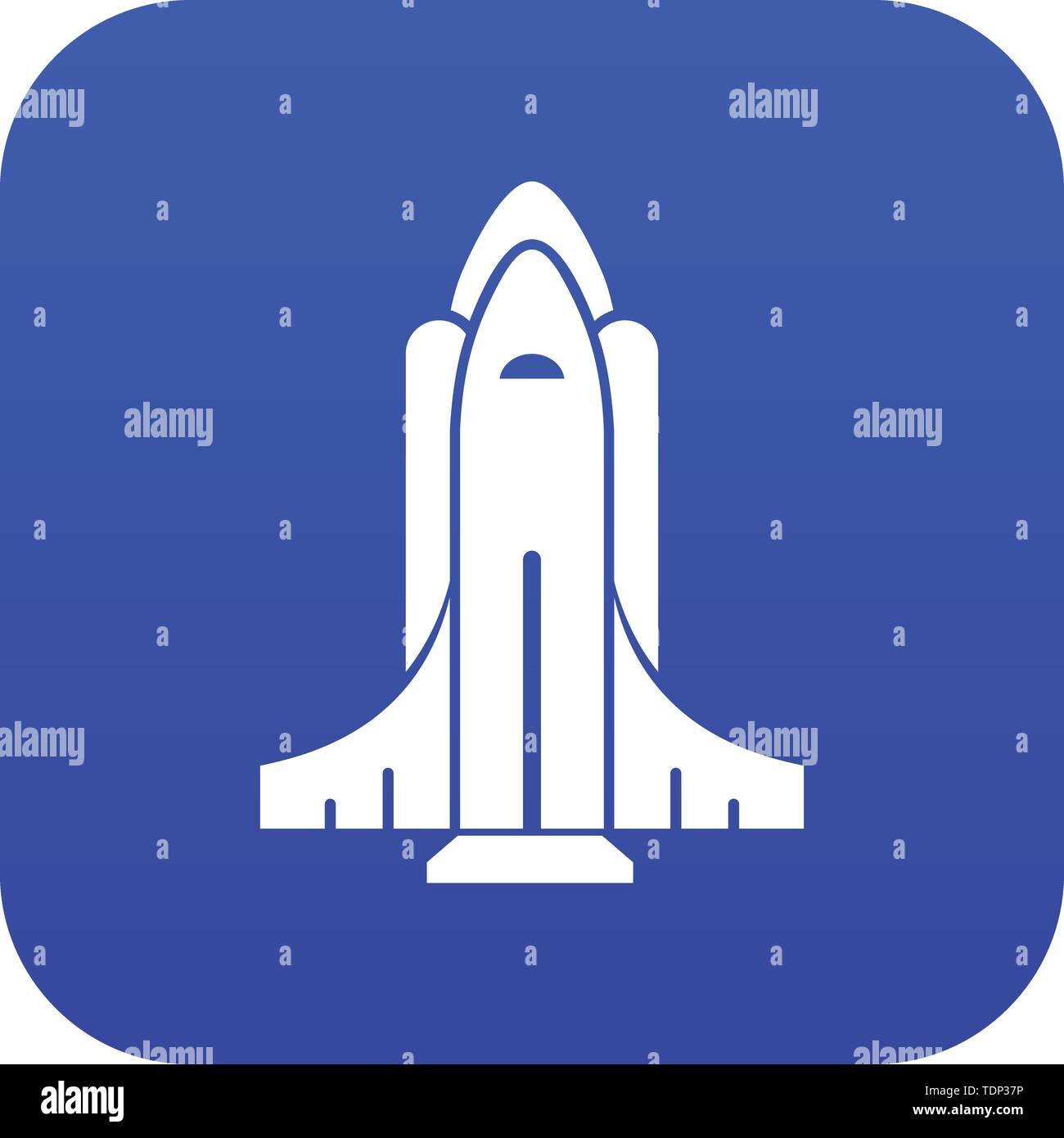Rocket shuttle icon blue vector Stock Vector Image & Art - Alamy