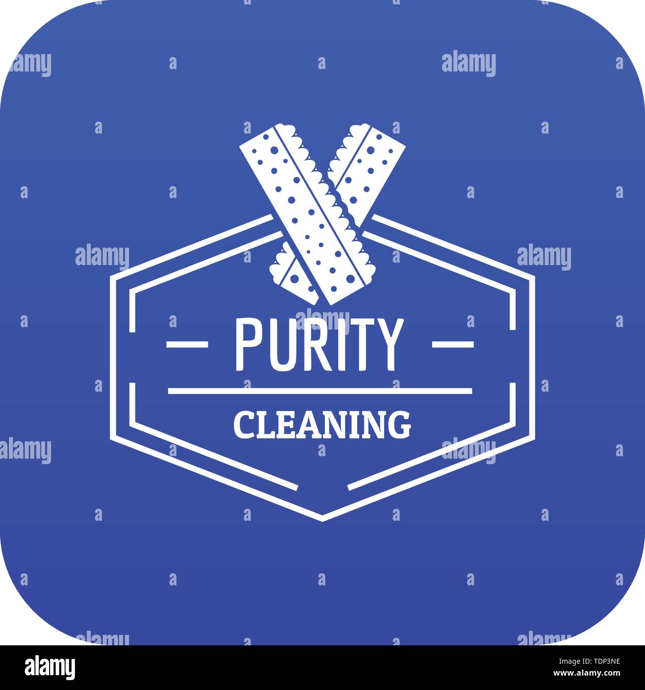 Cleaning icon blue vector Stock Vector Image & Art - Alamy