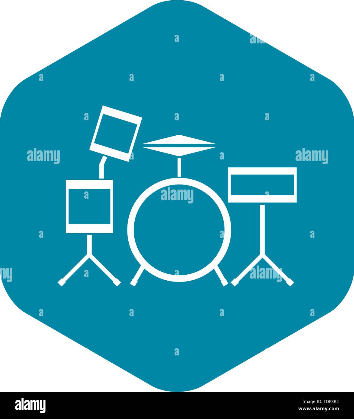 Drum kit icon, simple style Stock Vector Image & Art - Alamy