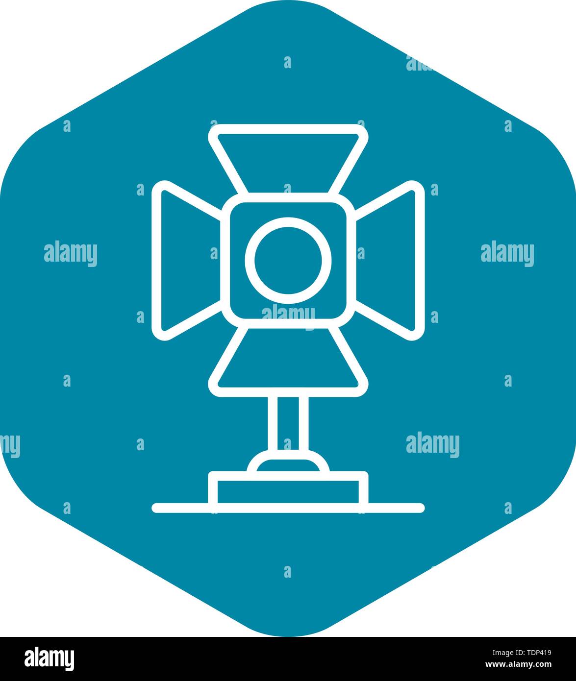 Video spot light icon, outline style Stock Vector Image & Art - Alamy