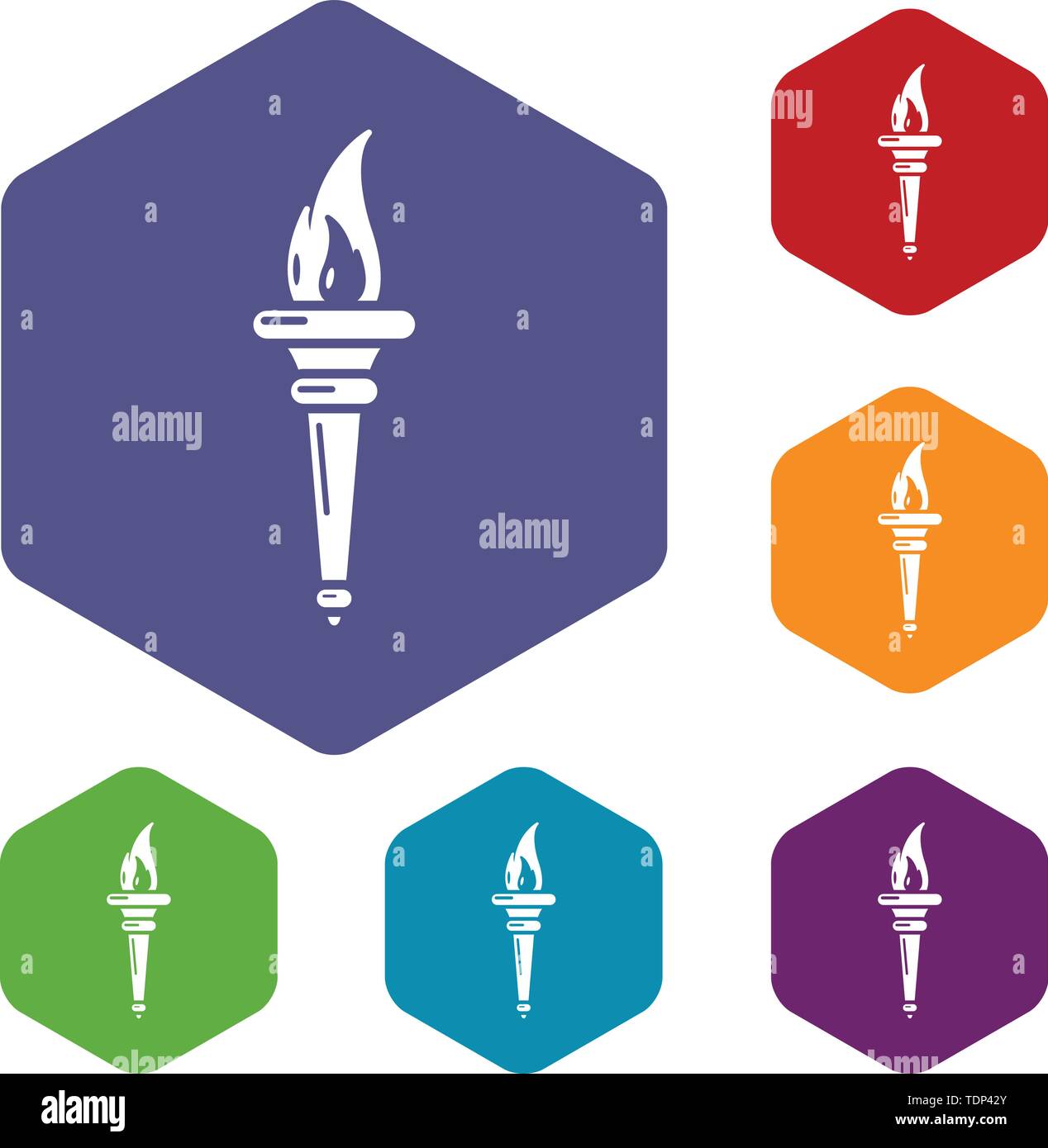 Torch icon, simple black style Stock Vector Image & Art - Alamy