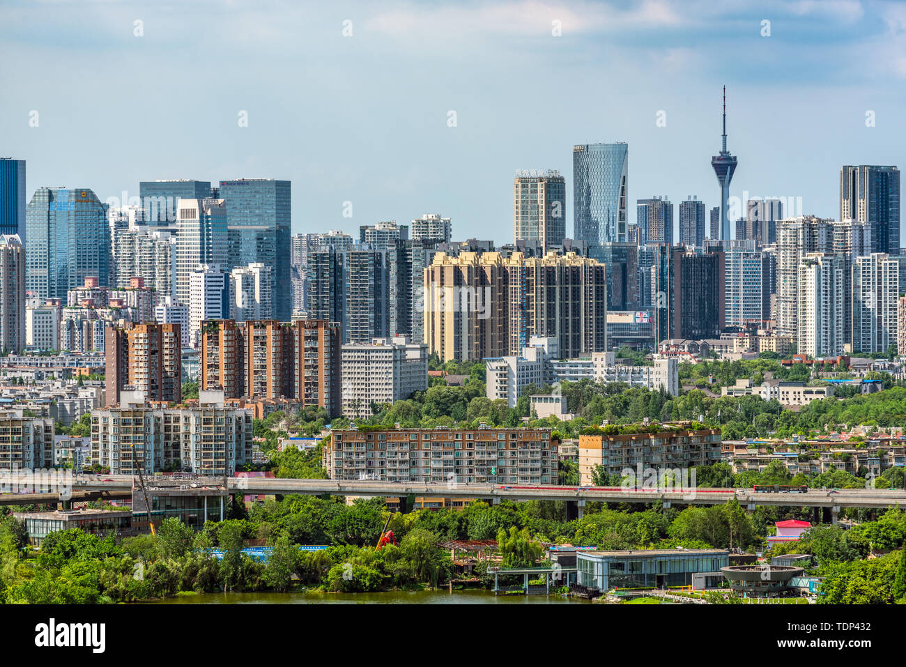 High-rise buildings in downtown Chengdu Stock Photo - Alamy