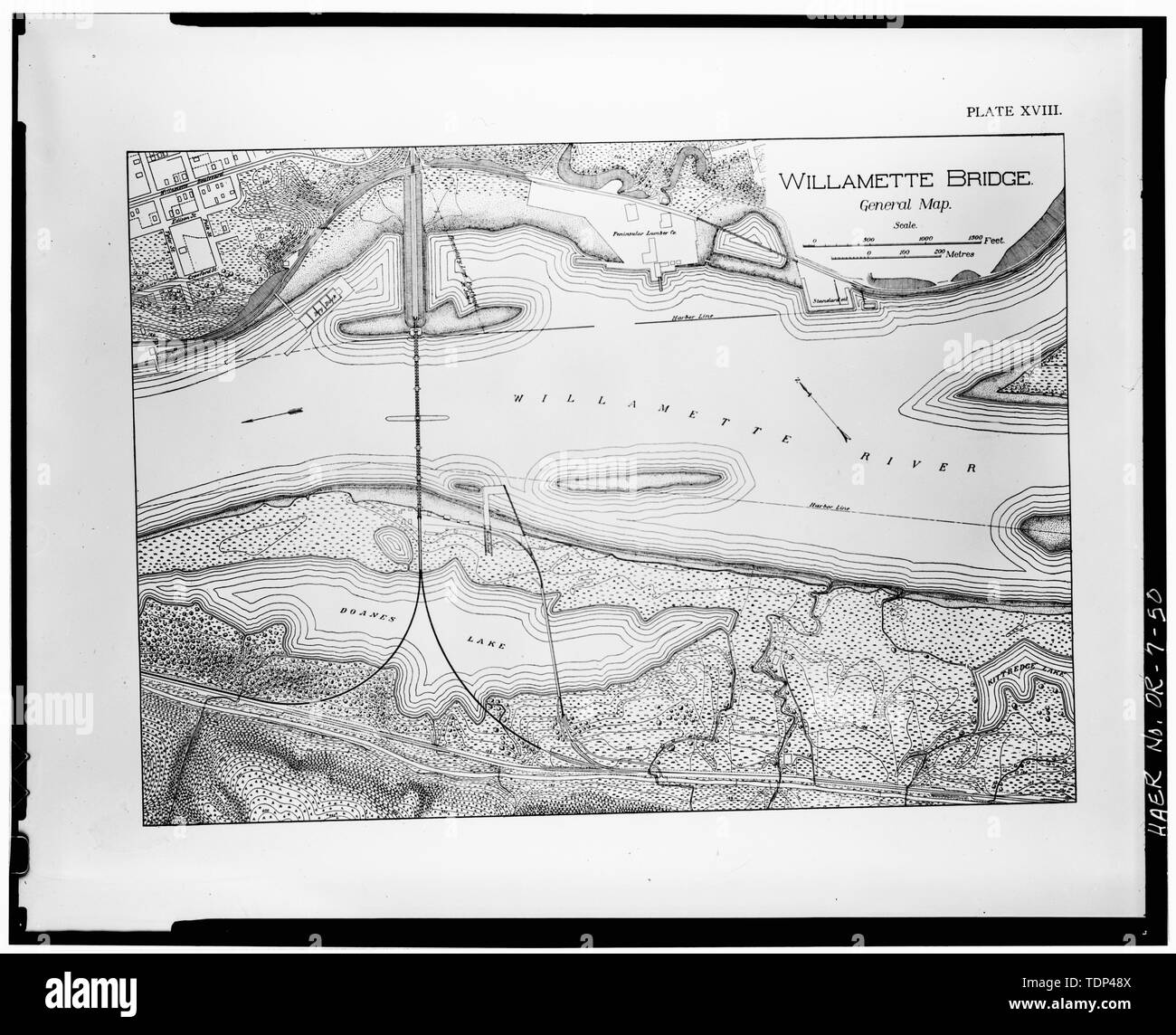 (Plate XVIII from Modjeski report, The Vancouver-Portland Bridges, 1910 ...