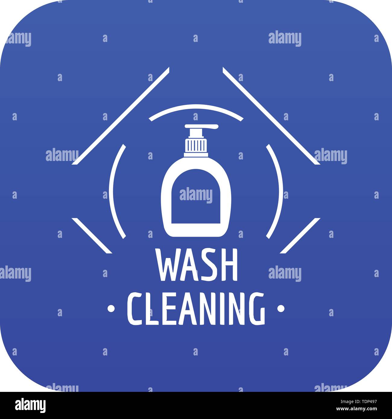 Cleaning wash icon blue vector Stock Vector Image & Art - Alamy