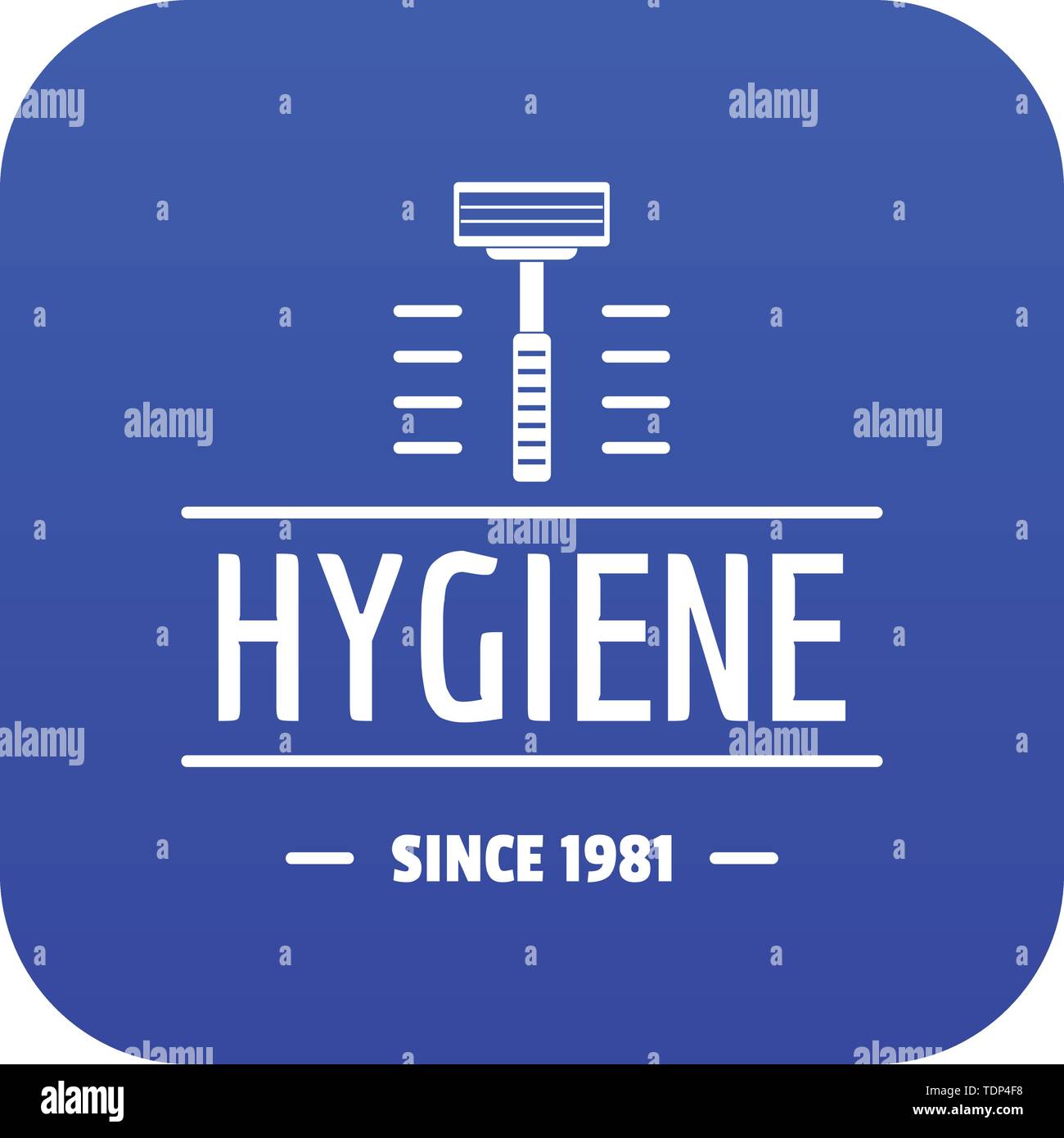 Hygiene face icon blue vector Stock Vector Image & Art - Alamy