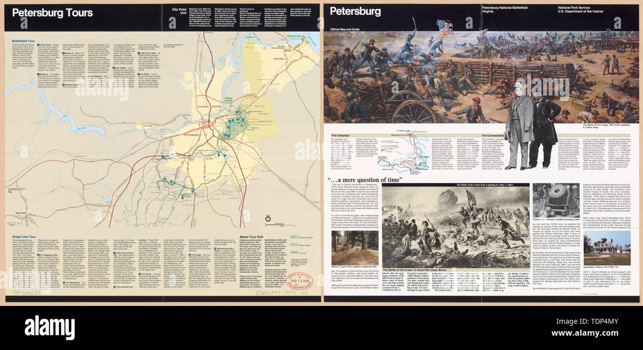 Map of petersburg virginia hi-res stock photography and images - Alamy