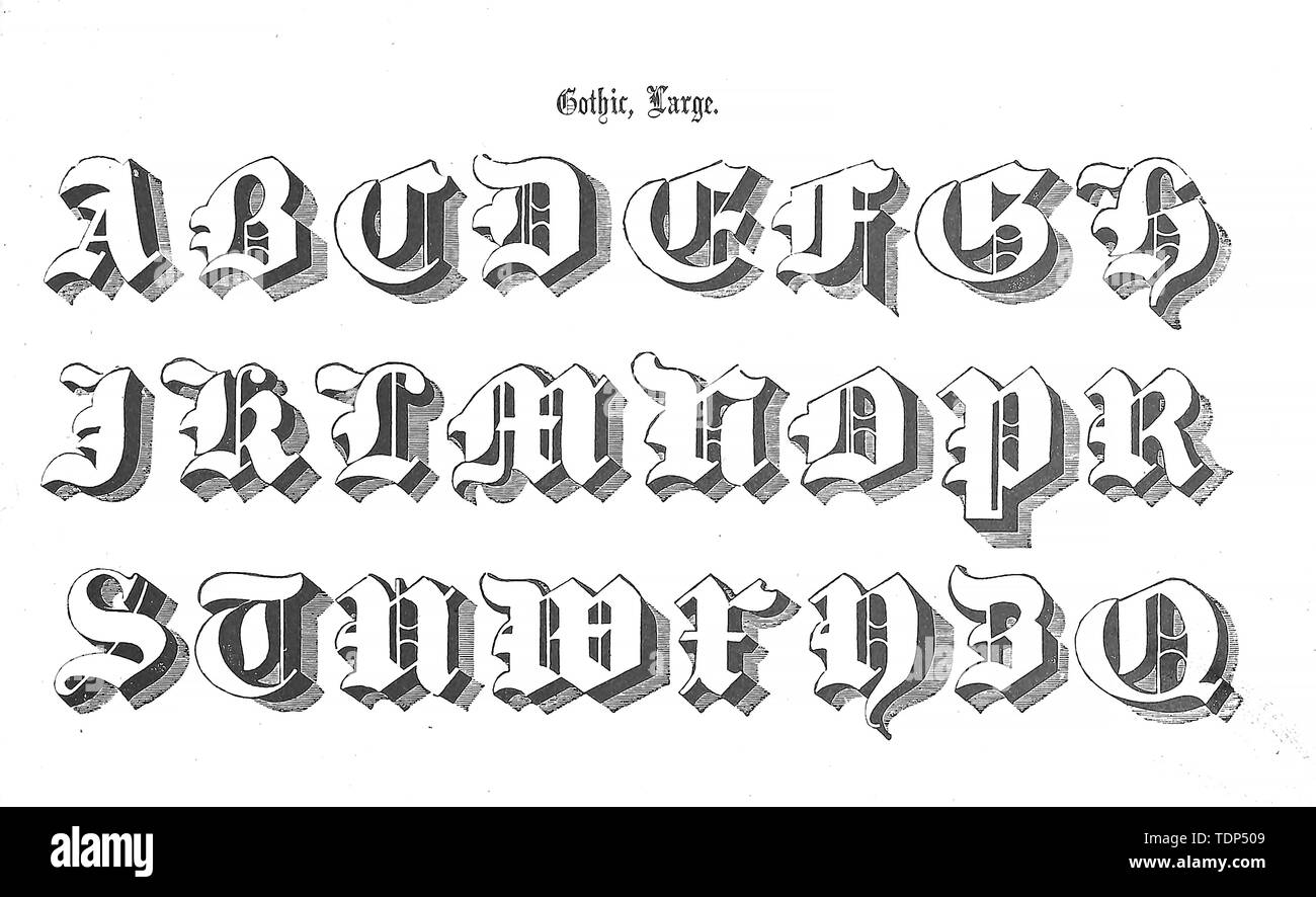 Vintage font. Old image Stock Photo - Alamy