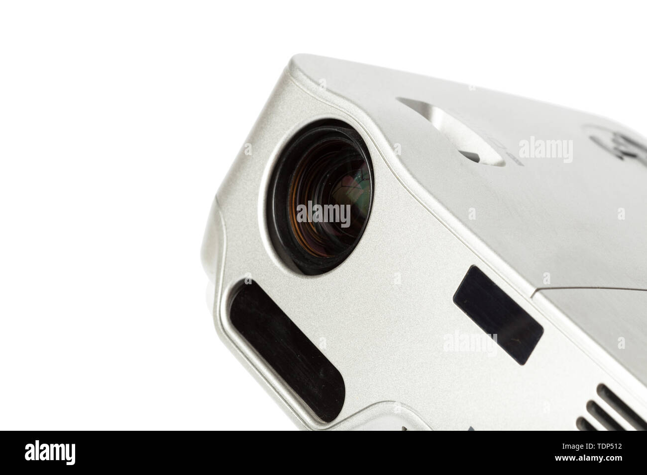 Projector multimedia silver colour on white background Stock Photo - Alamy