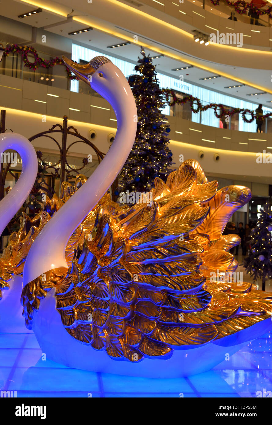 Swan styling stage props Stock Photo - Alamy