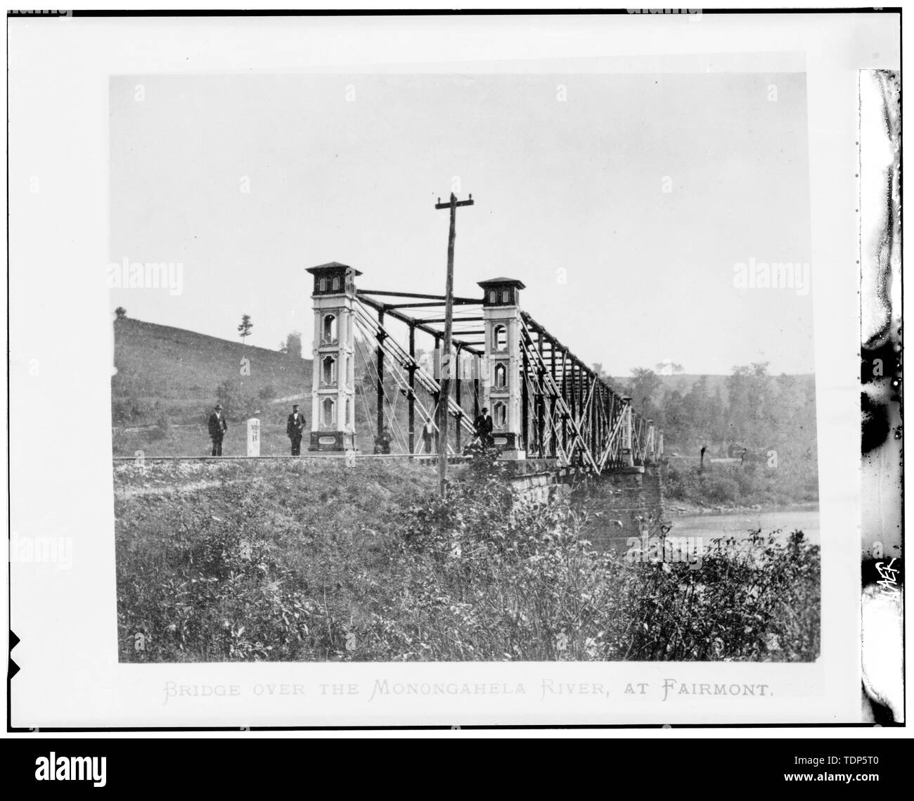 Photocopied 1972 from Smithsonian, 1865. VIEW OF FAIRMONT BRIDGE ...