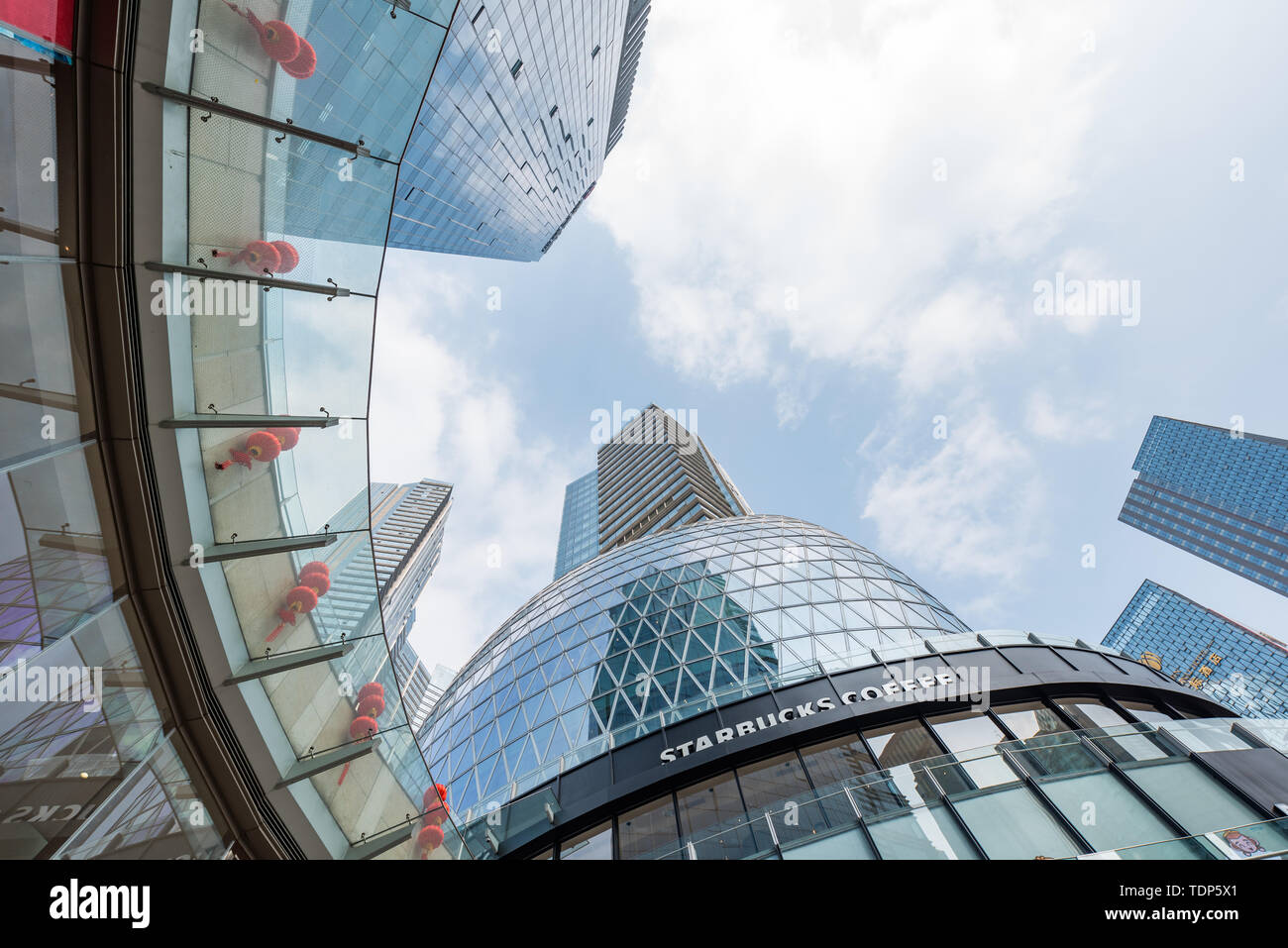 Buildings in Evergrande Plaza, Chengdu Stock Photo - Alamy