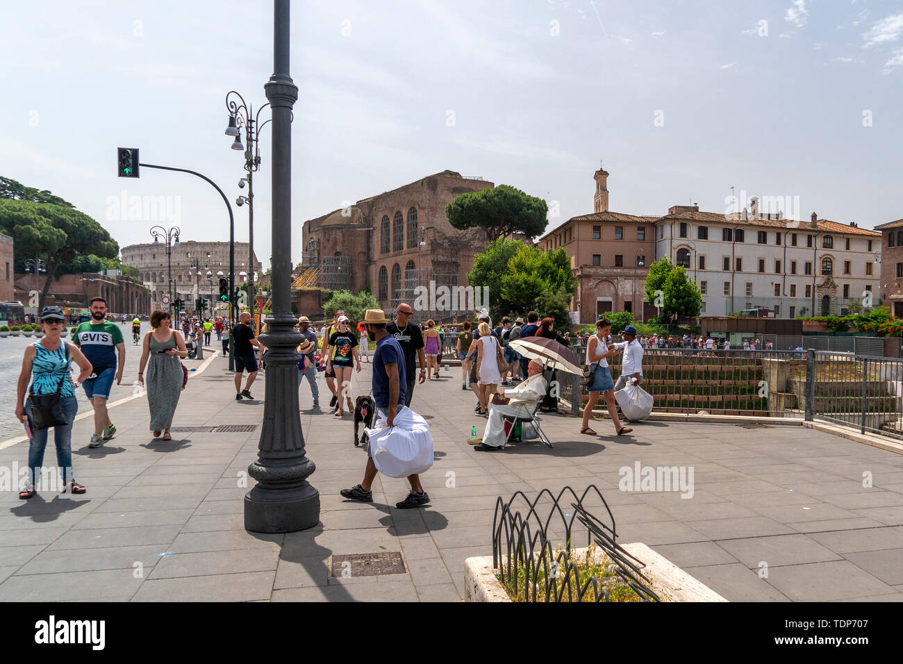 ROME, ITALY - JUNE 15 2019 - Pope John Paul II lookalike. A sosia ...