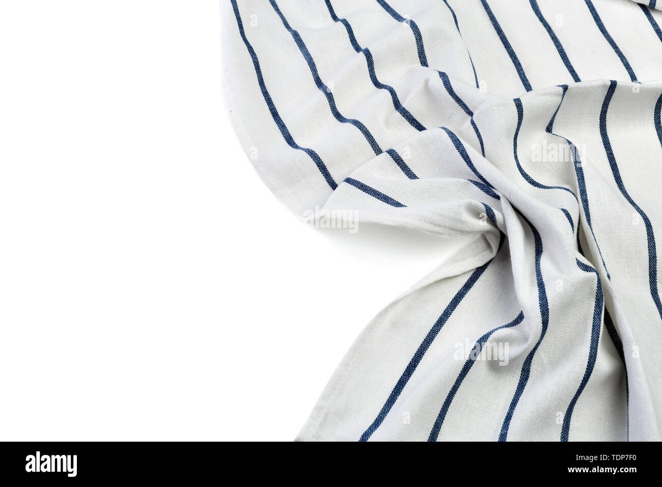 Blue cloth kitchen towel isolated on white background Stock Photo - Alamy