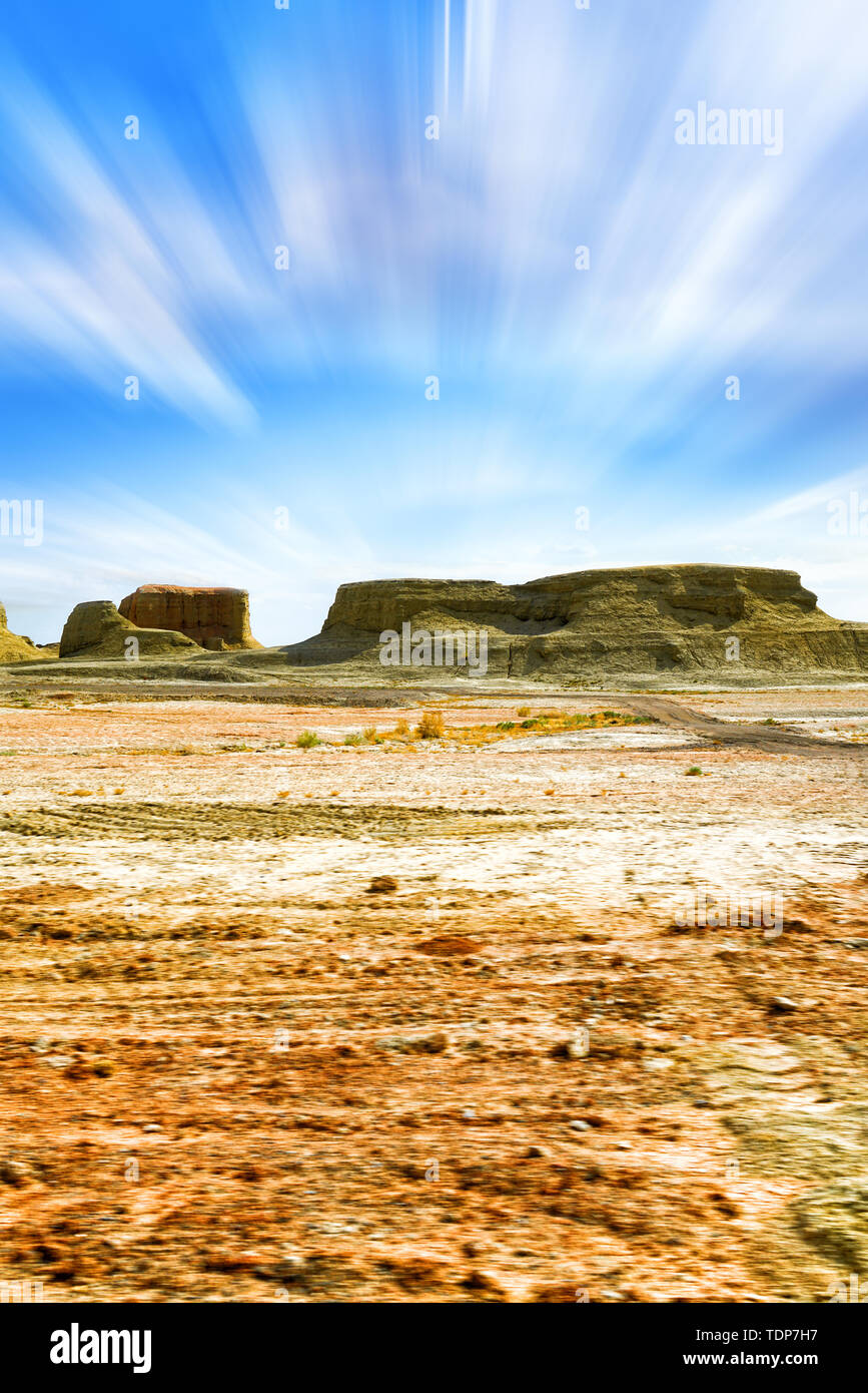 The ghost city of xinjiang Stock Photo - Alamy