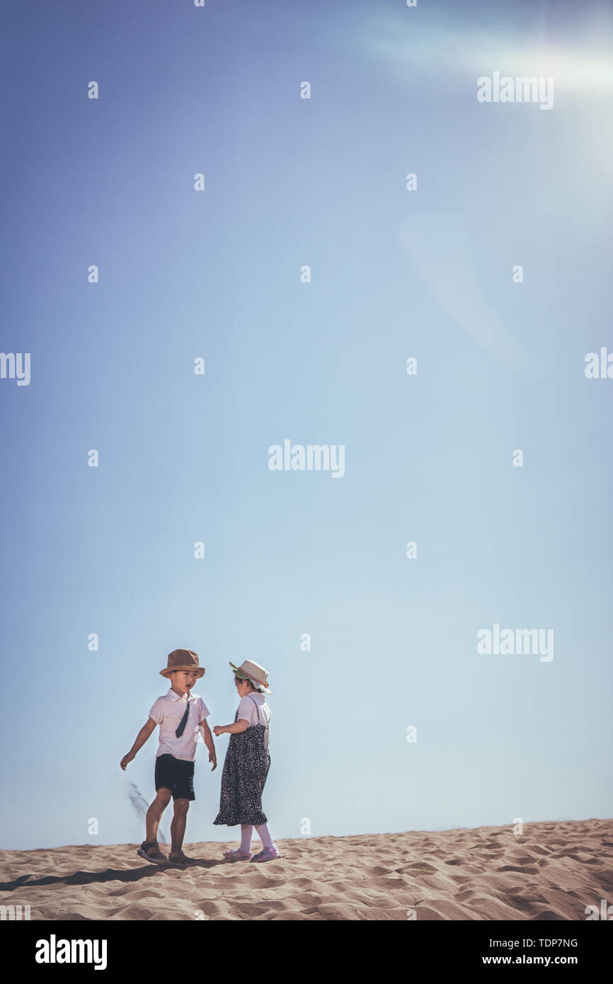 Portrait of desert children Stock Photo - Alamy