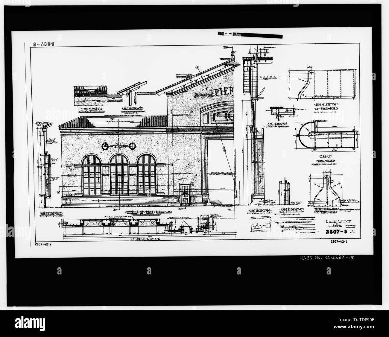 Photocopy of architectural drawing (original September 1917 drawing in ...