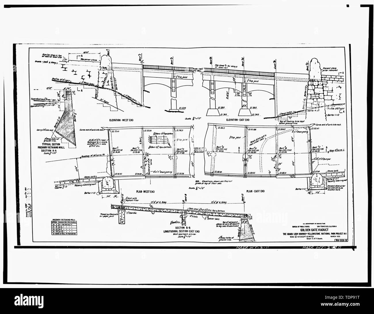 Photocopy of architectural drawings(form U.S. Dept. Agriculture Bureau ...