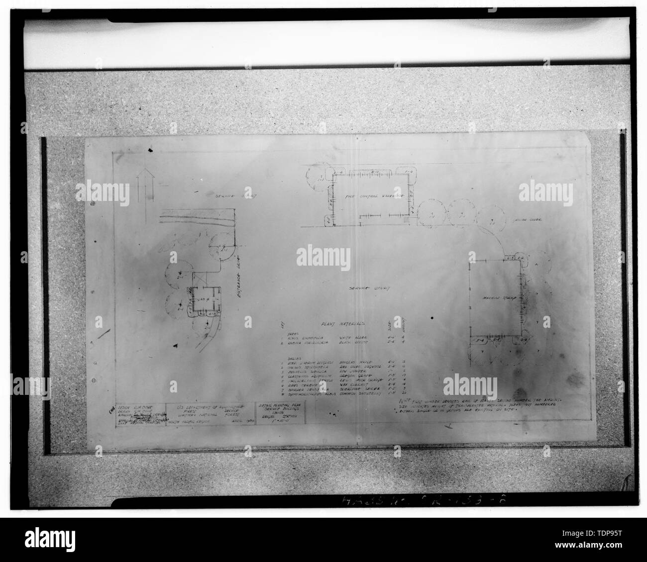 Photocopy of blue line drawing (on file at La Grande District Office ...