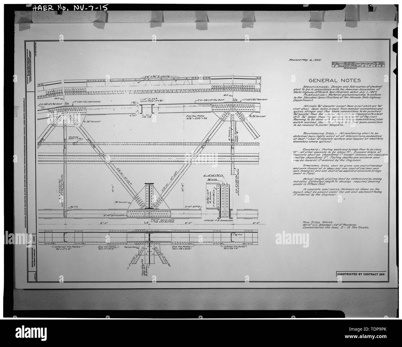 Photocopy of construction drawing (from Nevada Dept. of Transportation ...