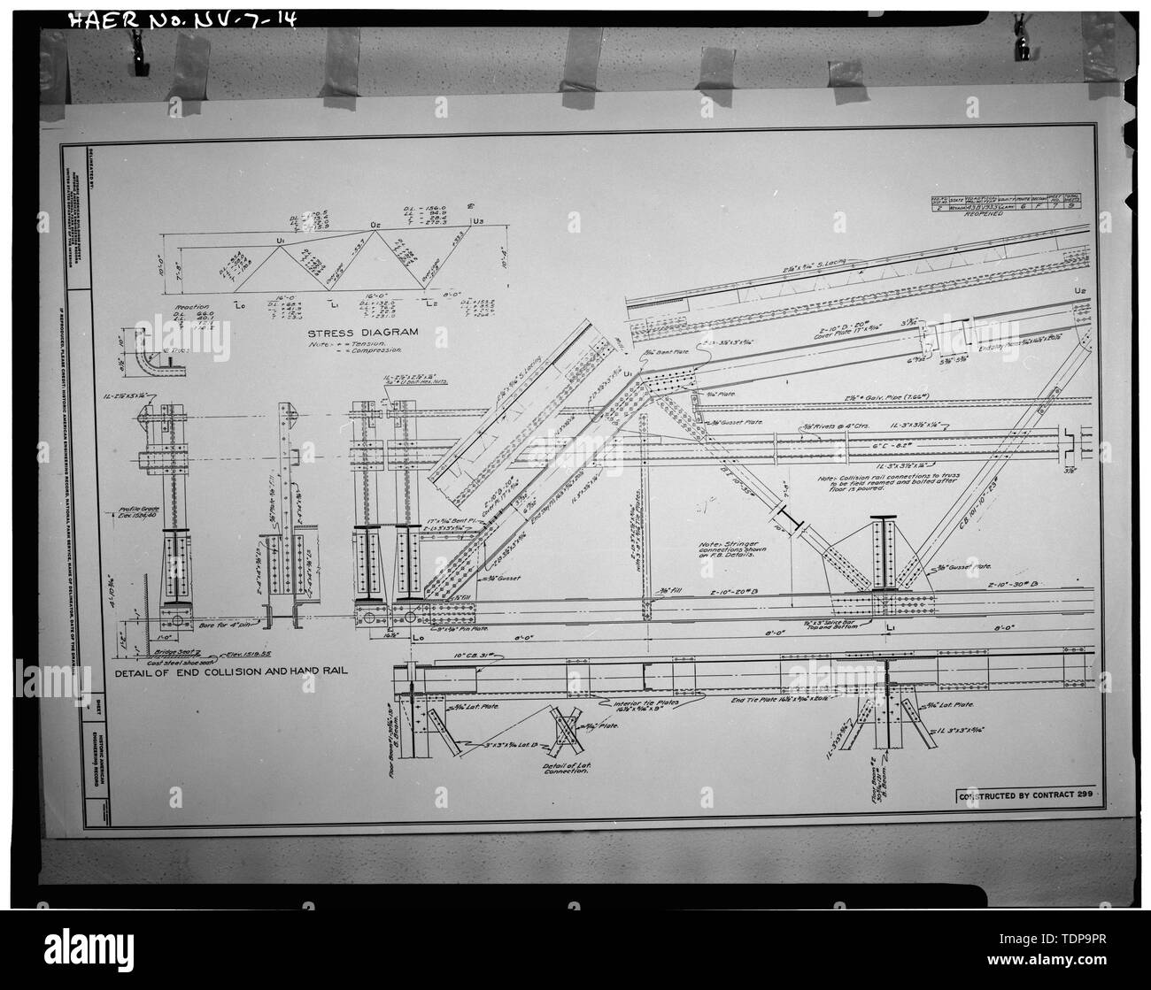 Photocopy of construction drawing (from Nevada Dept. of Transportation ...