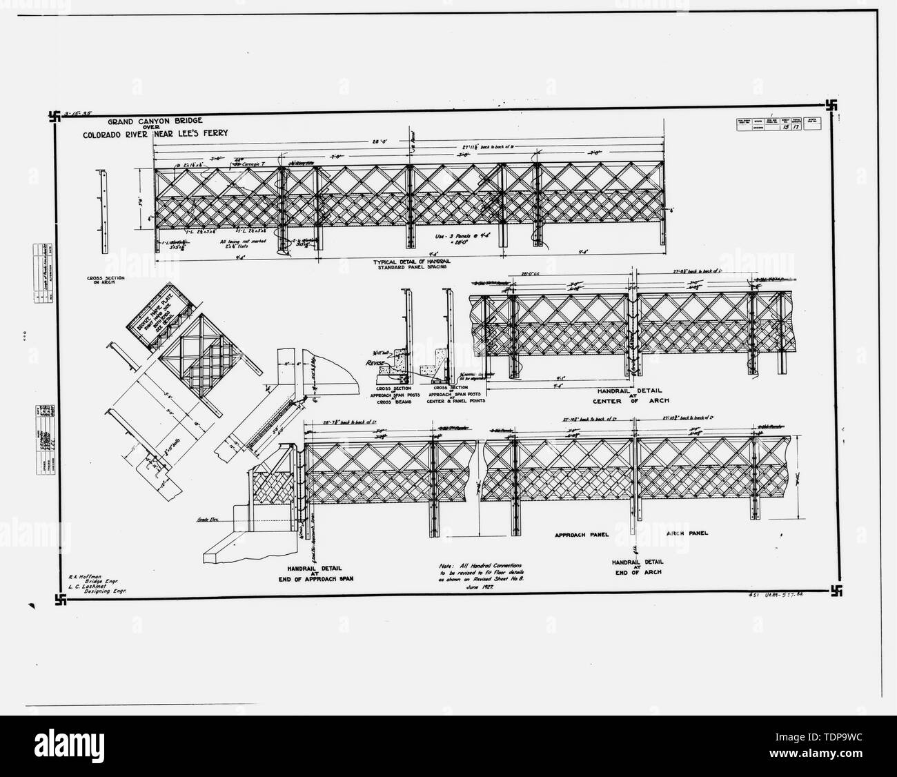 Photocopy of construction drawing, Arizona Highway Department, May 1927 ...