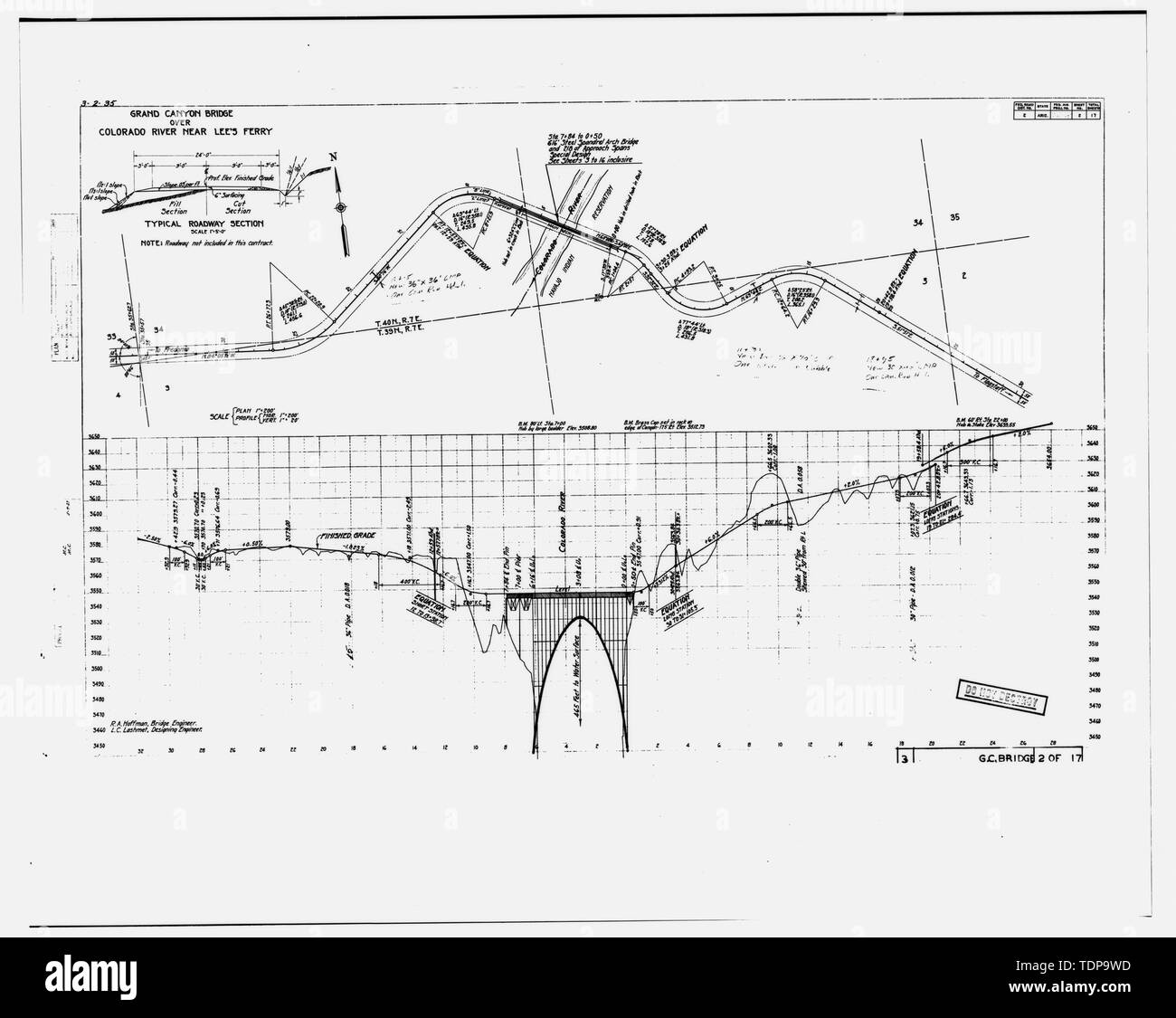 Photocopy of construction drawing, Arizona Highway Department, May 1927 ...