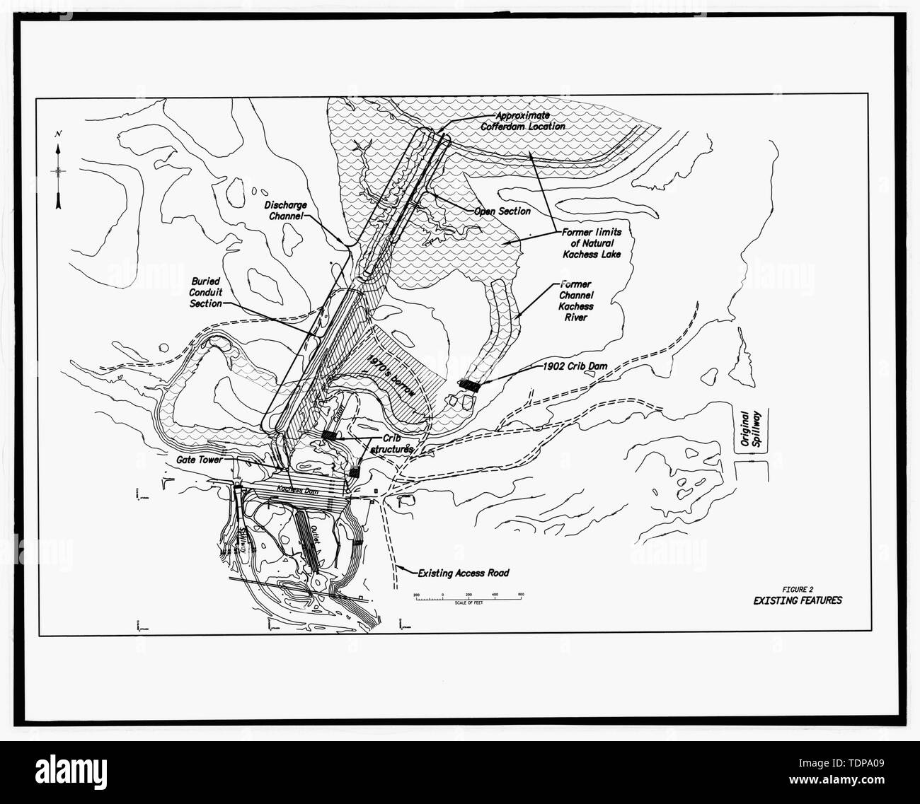 Photocopy of construction drawing, U.S. Reclamation Service, circa 1995 ...