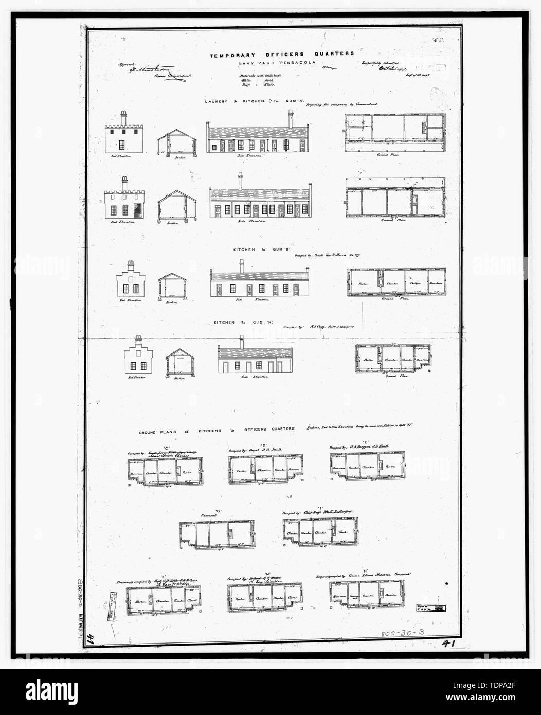 Photocopy of drawing (1871 original architectural drawing located at ...