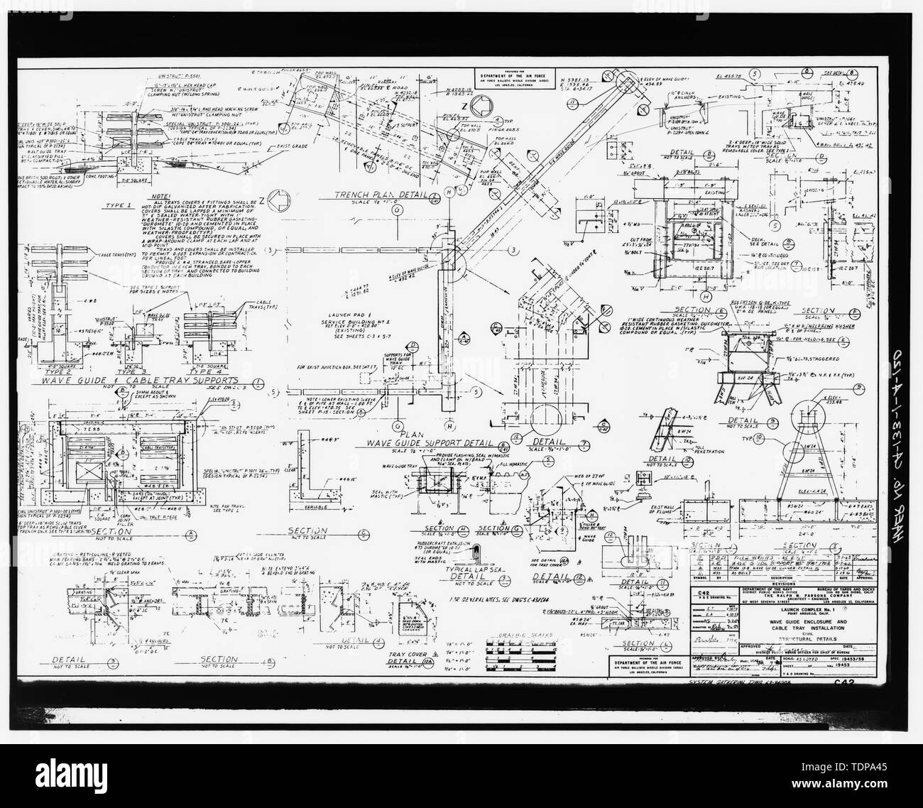 Photocopy of drawing (1958 civil engineering drawing by the Ralph M ...