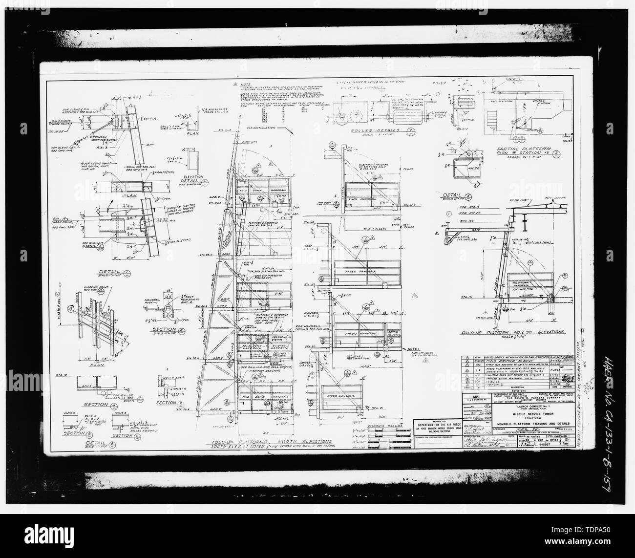 Photocopy of drawing (1958 mechanical drawing by the Ralph M. Parsons ...