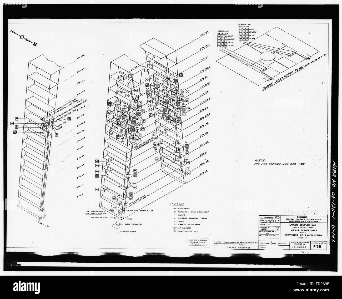 Photocopy of drawing (1963 piping drawing by General Dynamics ...
