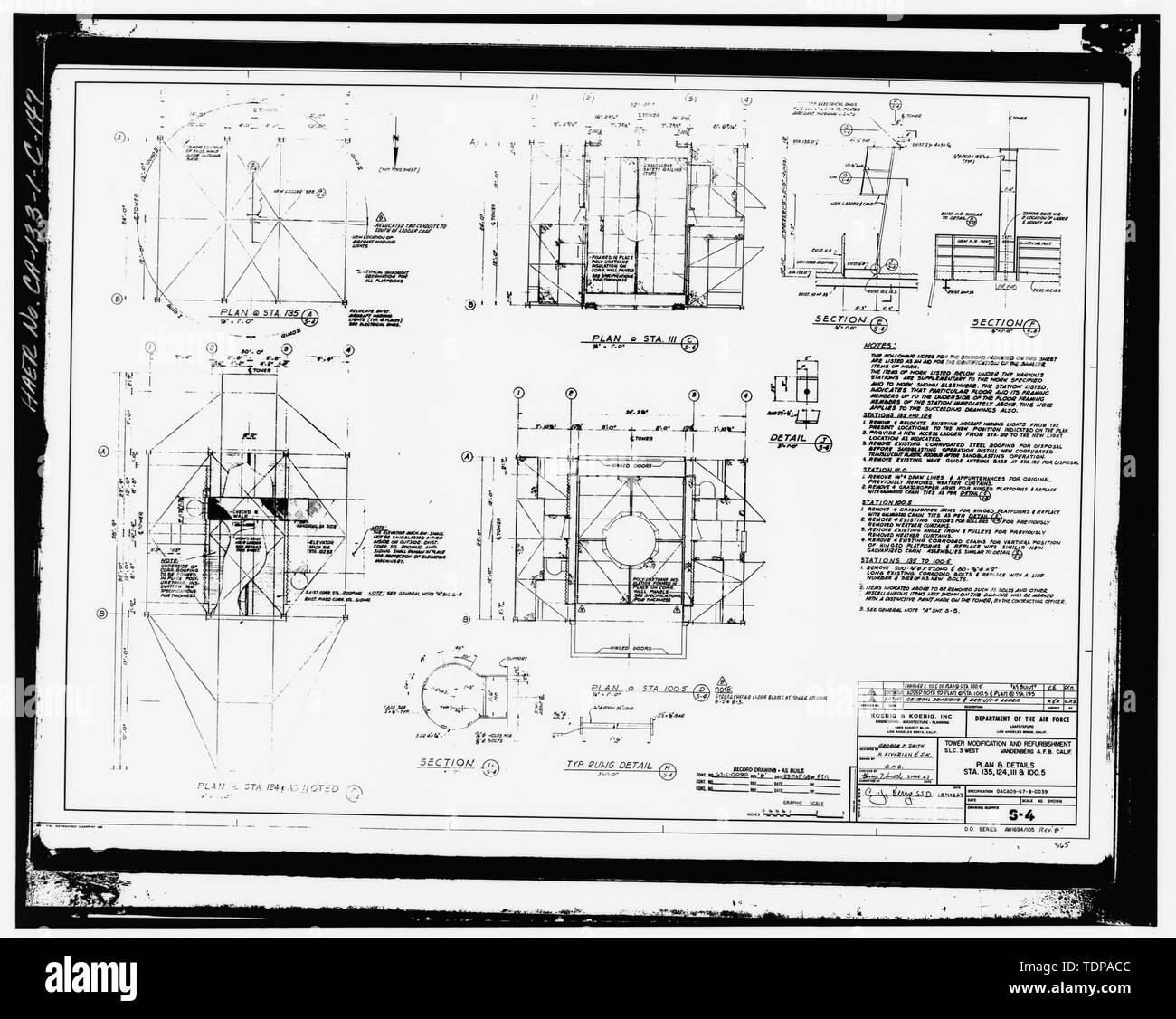 Photocopy of drawing (1967 structural drawing by Koebig and Koebig Inc ...