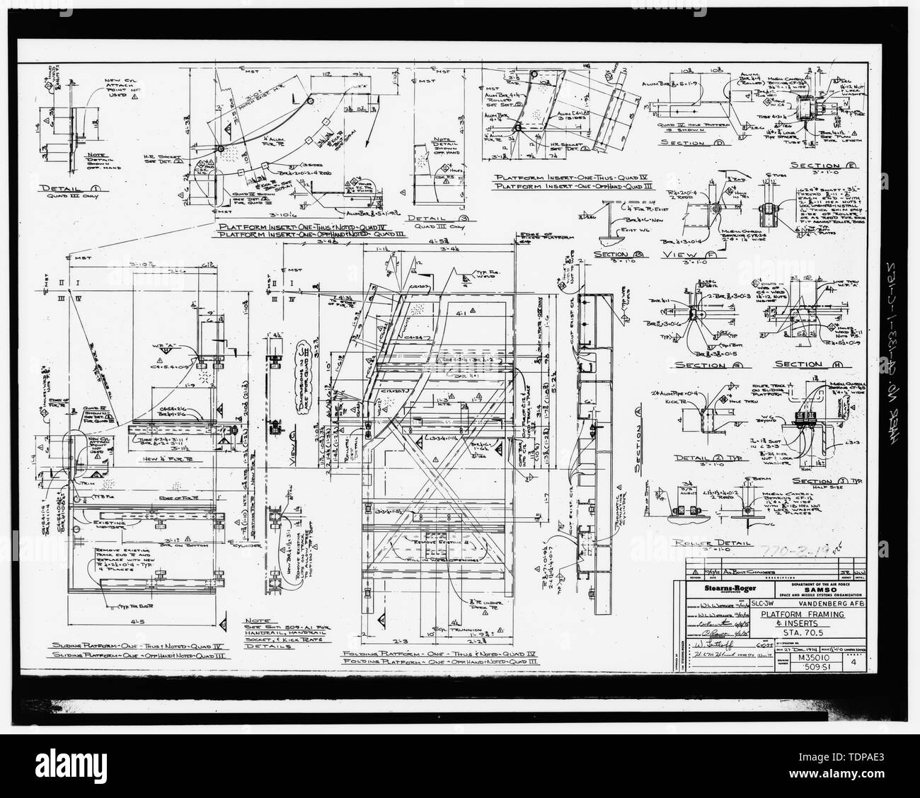 Photocopy of drawing (1974 structural drawing by Stearns-Roger ...